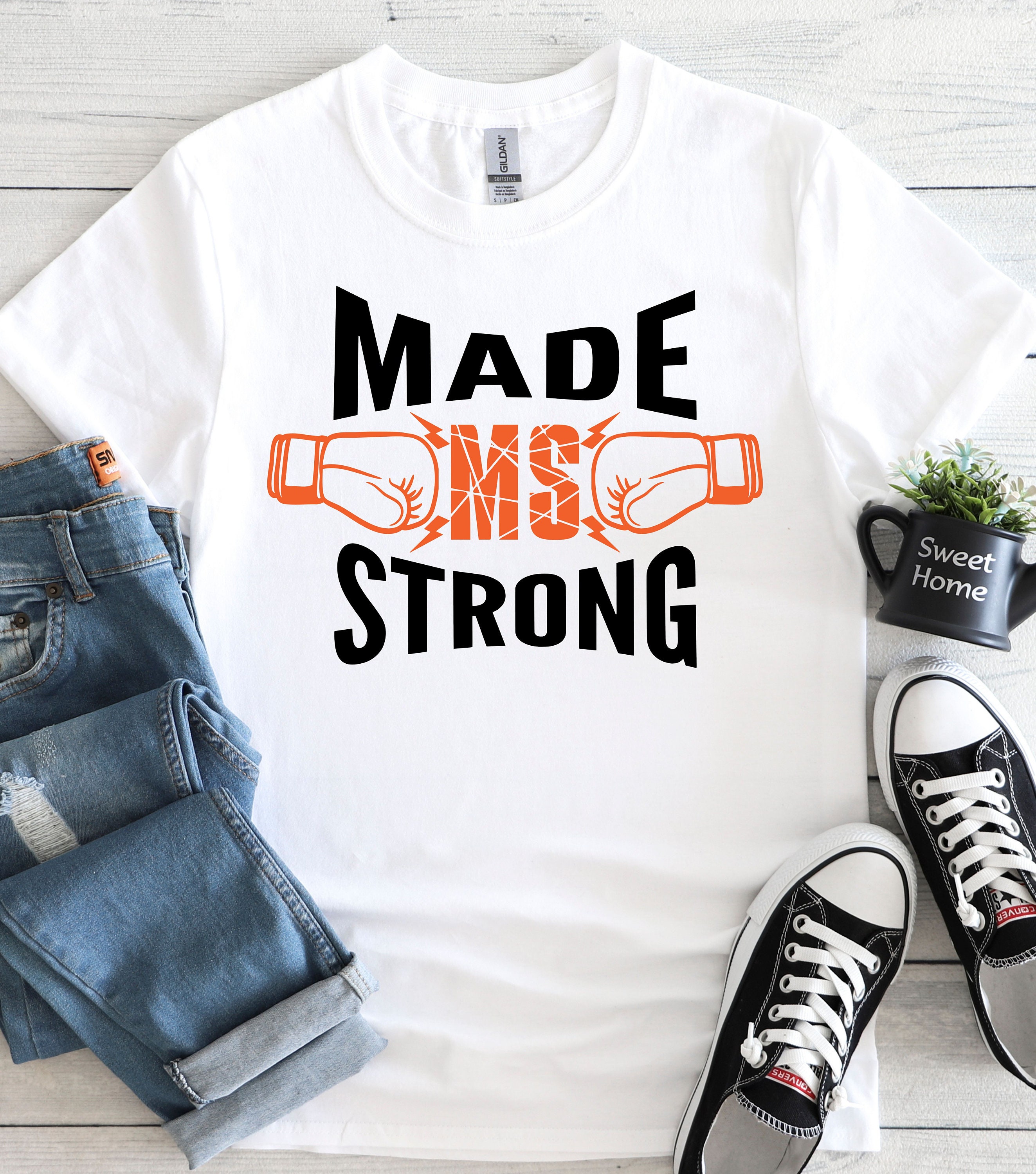 Made MS Strong Shirt, SVG, PNG Cricut, Silhouette - Etsy