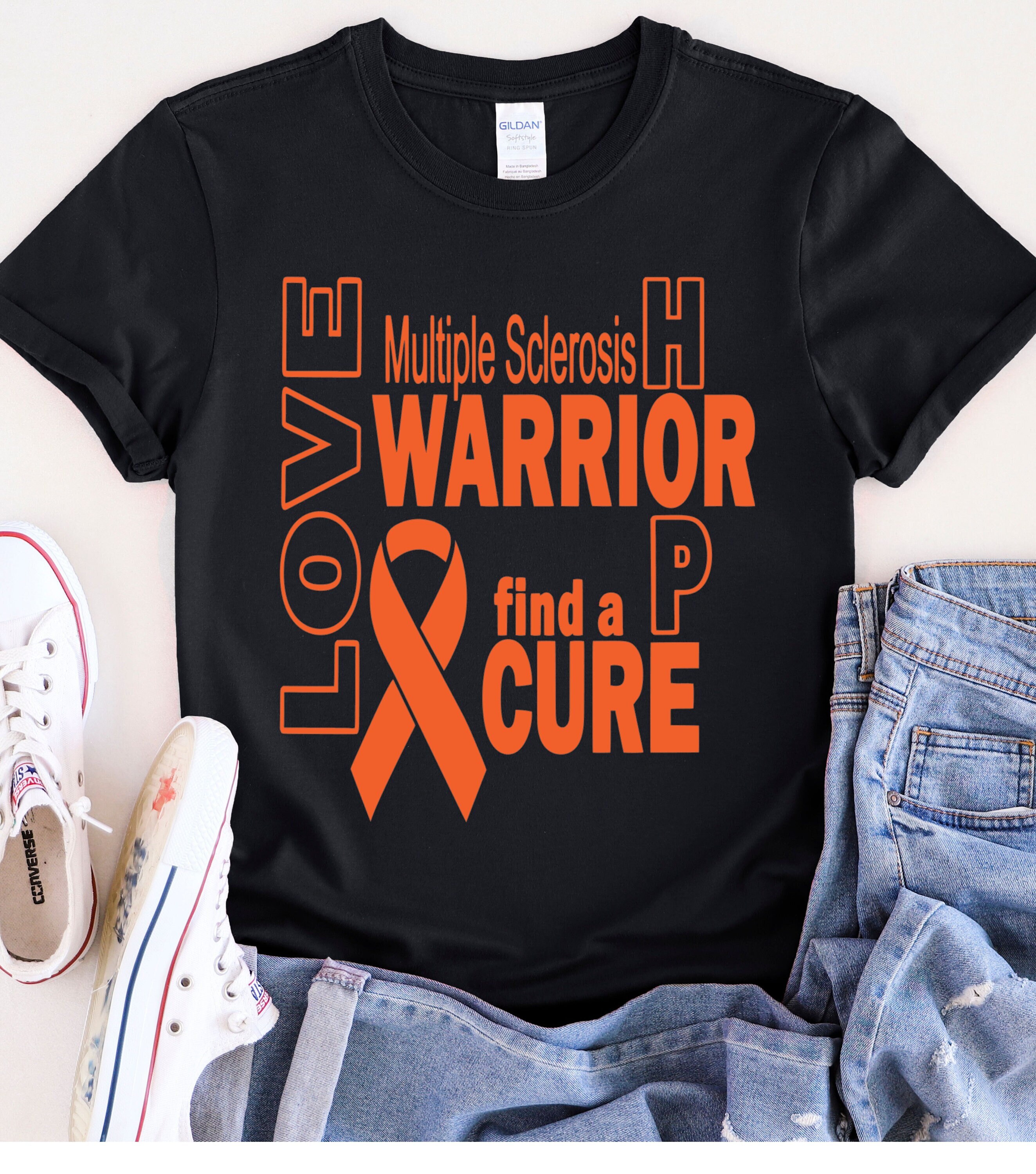 MS Multiple Sclerosis Warrior, Hope, Love, Find A Cure Shirt MS ...