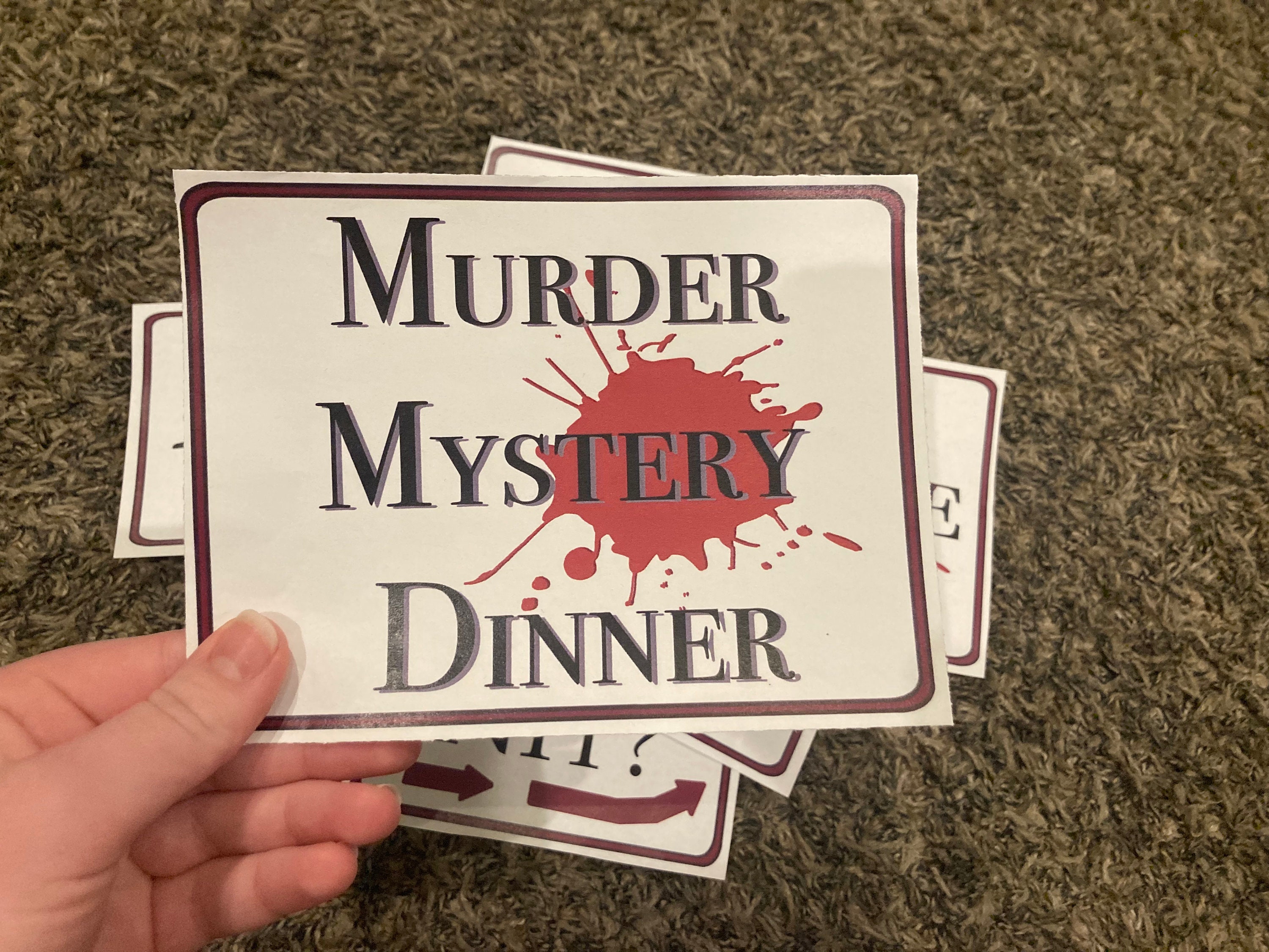 Photobooth Signs for Murder Mystery Party - Murder Mystery Dinner ...