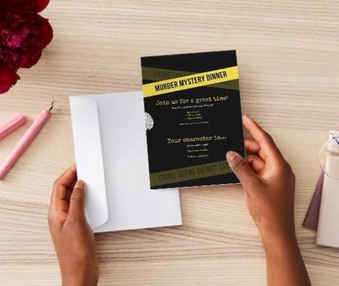 Murder Mystery Dinner Party Invitation Customizable Template - Etsy