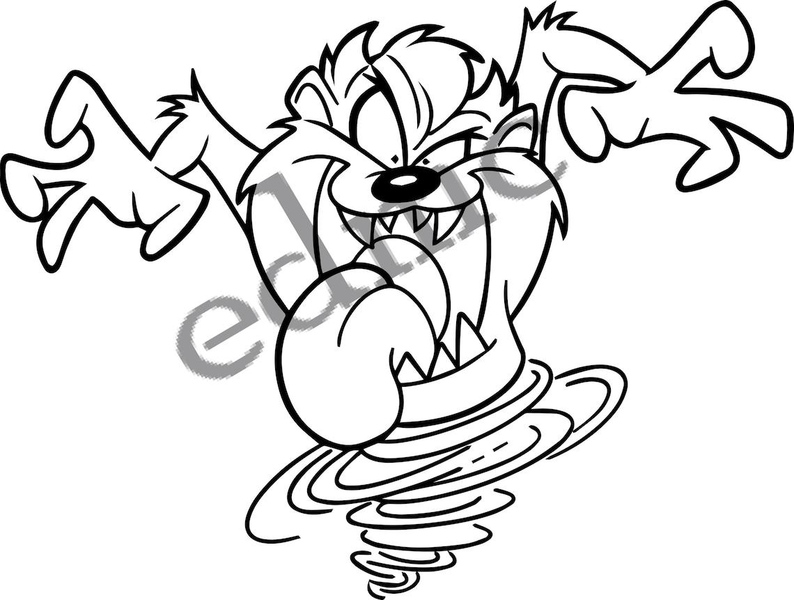 Taz for Cricut, Taz SVG, Taz Silhouette - Etsy