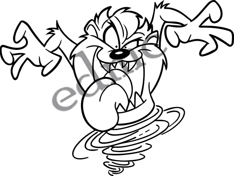 Taz for Cricut, Taz SVG, Taz Silhouette - Etsy