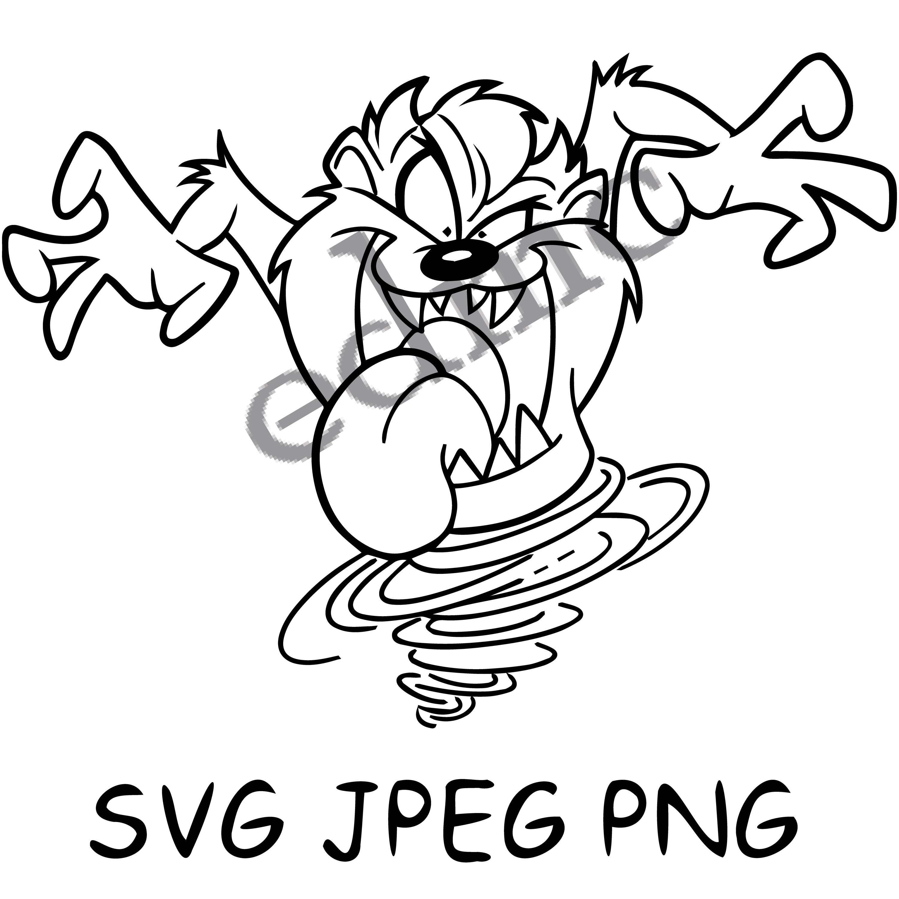 Taz for Cricut, Taz SVG, Taz Silhouette - Etsy