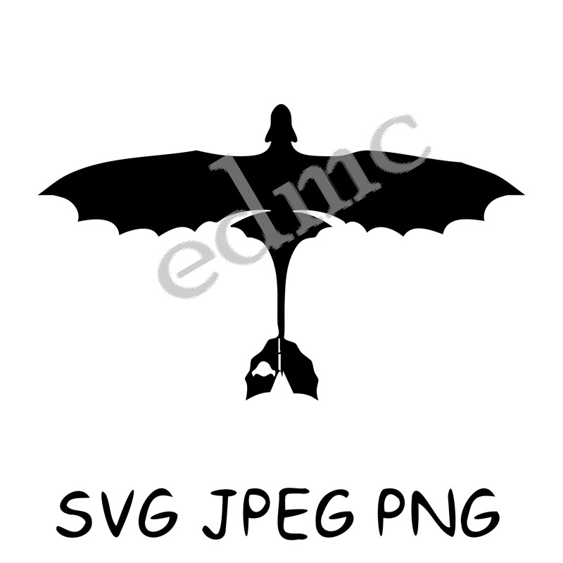 Toothless Silhouette - Etsy