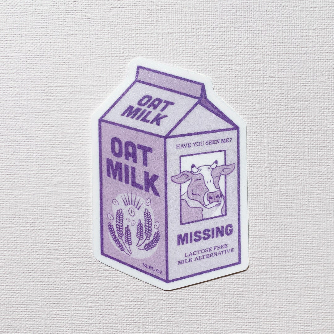 Oatmilk Missing Cow Poster Sticker - Etsy