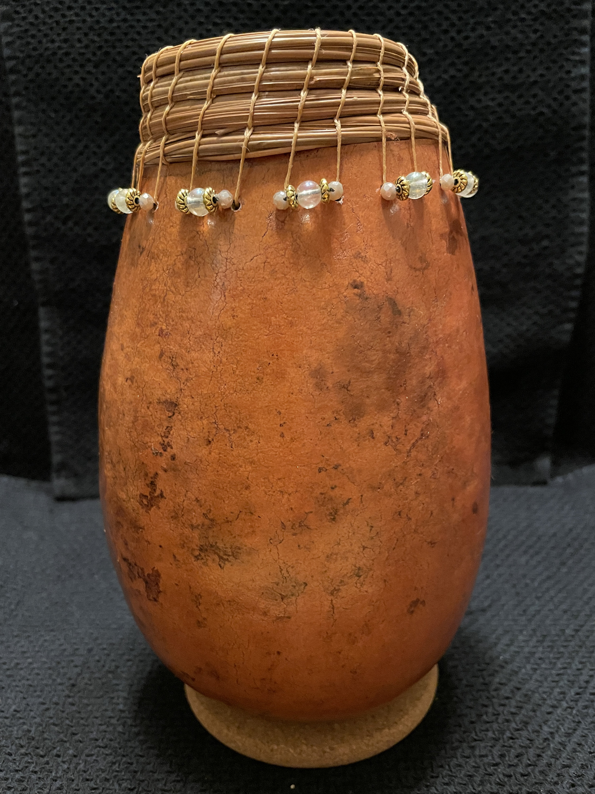 Gourd #167 ~ Med Tan Gourd Vase W/stone ~ Gourd Art - Etsy