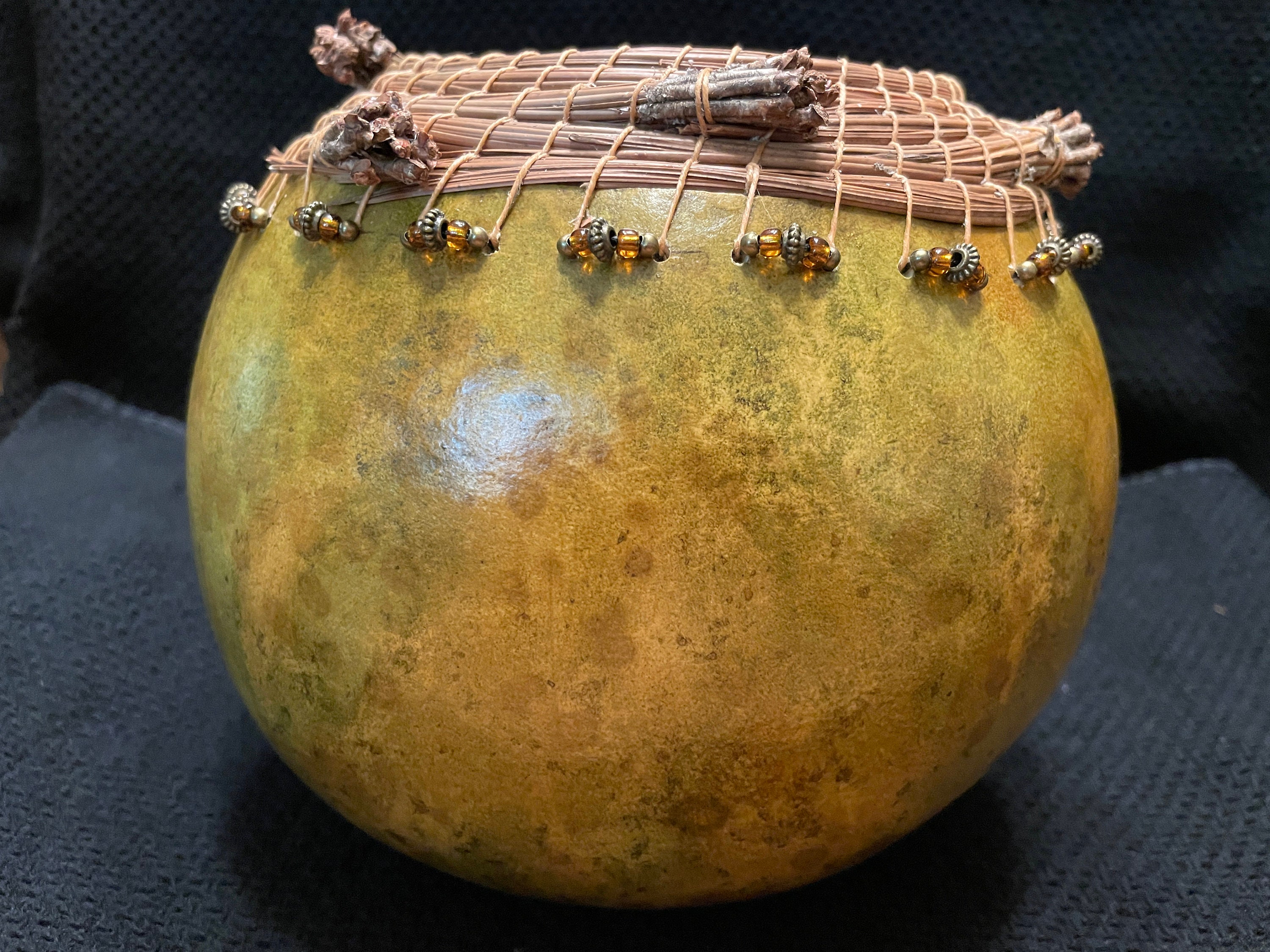 Gourd #139 ~ Med Gourd Bowl With Metal Heart ~ Gourd Art - Etsy