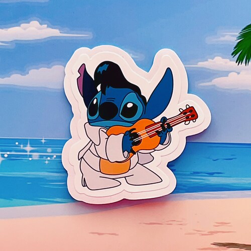 Elvis Stitch Sticker - Etsy