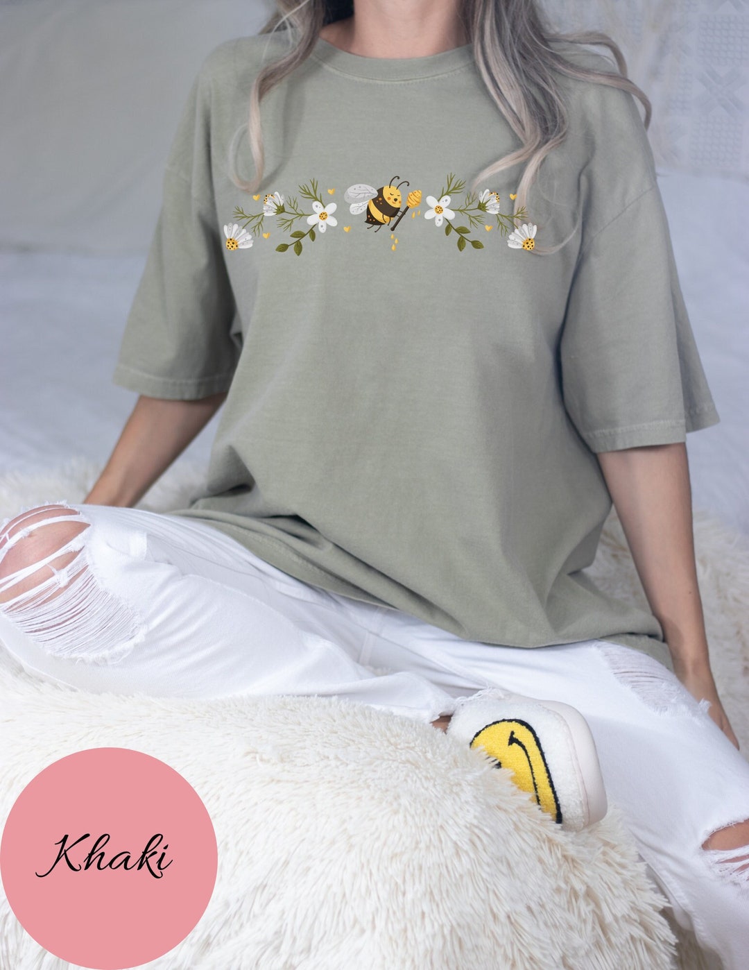 Honey Bee Flower Comfort Colors Spring Bee Shirt Save the Bees Shirt ...