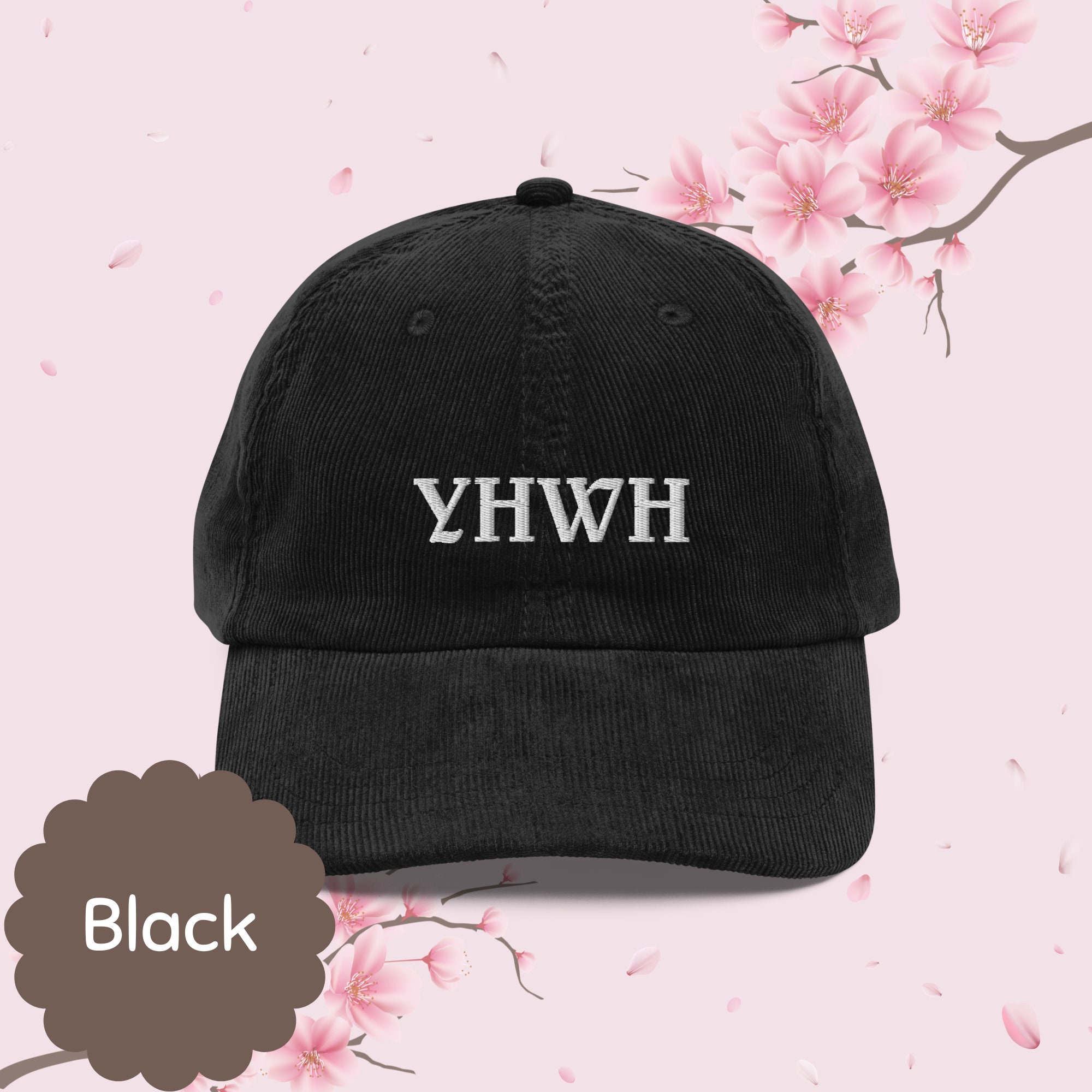 YHWH Yahweh Embroidered Corduroy Unisex Dad Hat Gift for Her Gift for ...