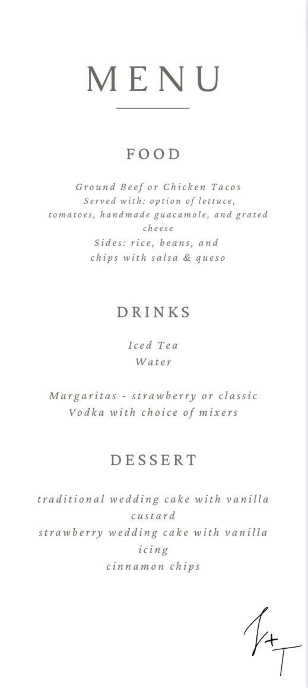 Classic, Elegant Wedding Reception Menu and Program - Etsy