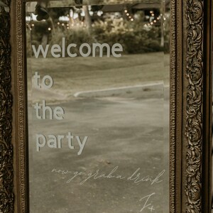 Elegant Mirror Wedding Reception Welcome Sign - Etsy