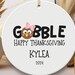Personalized Thanksgiving Ornament Family Thanksgiving Keepsake Custom ...