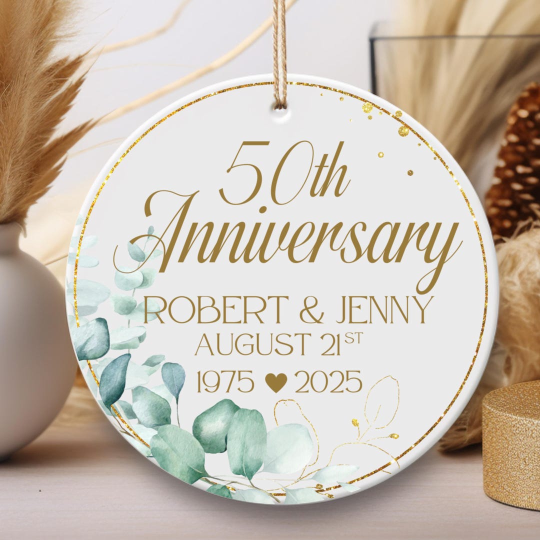 50th Anniversary Ornament, Personalized Anniversary Gift, Customized ...