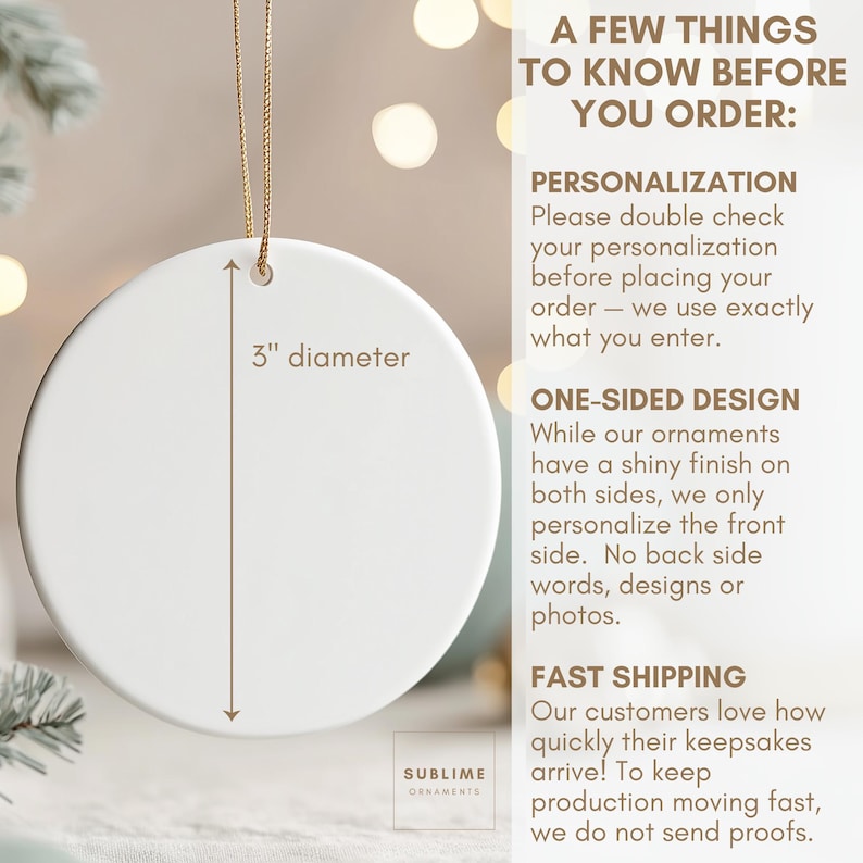 Personalized Monogram Christmas Ornament | Elegant Initial Ornament ...