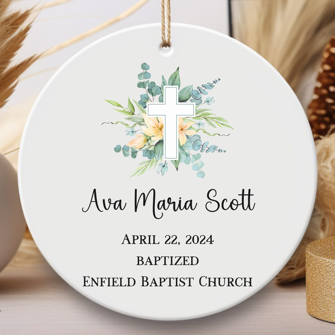 Personalized Baptism Ornament Baptism Gift Boy Adult Baptism Gift ...