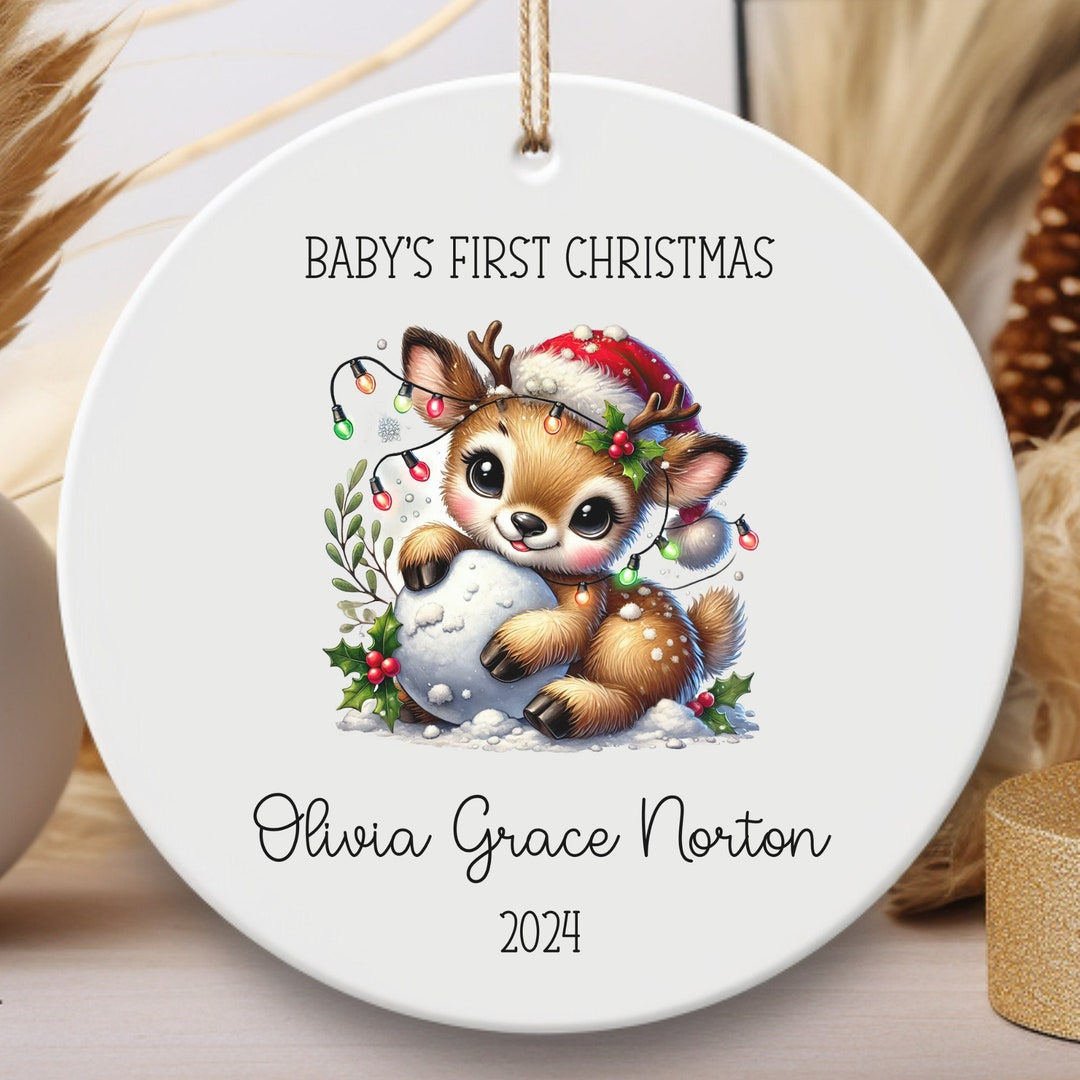 Babys First Christmas Ornament Personalized, Customized New Baby ...