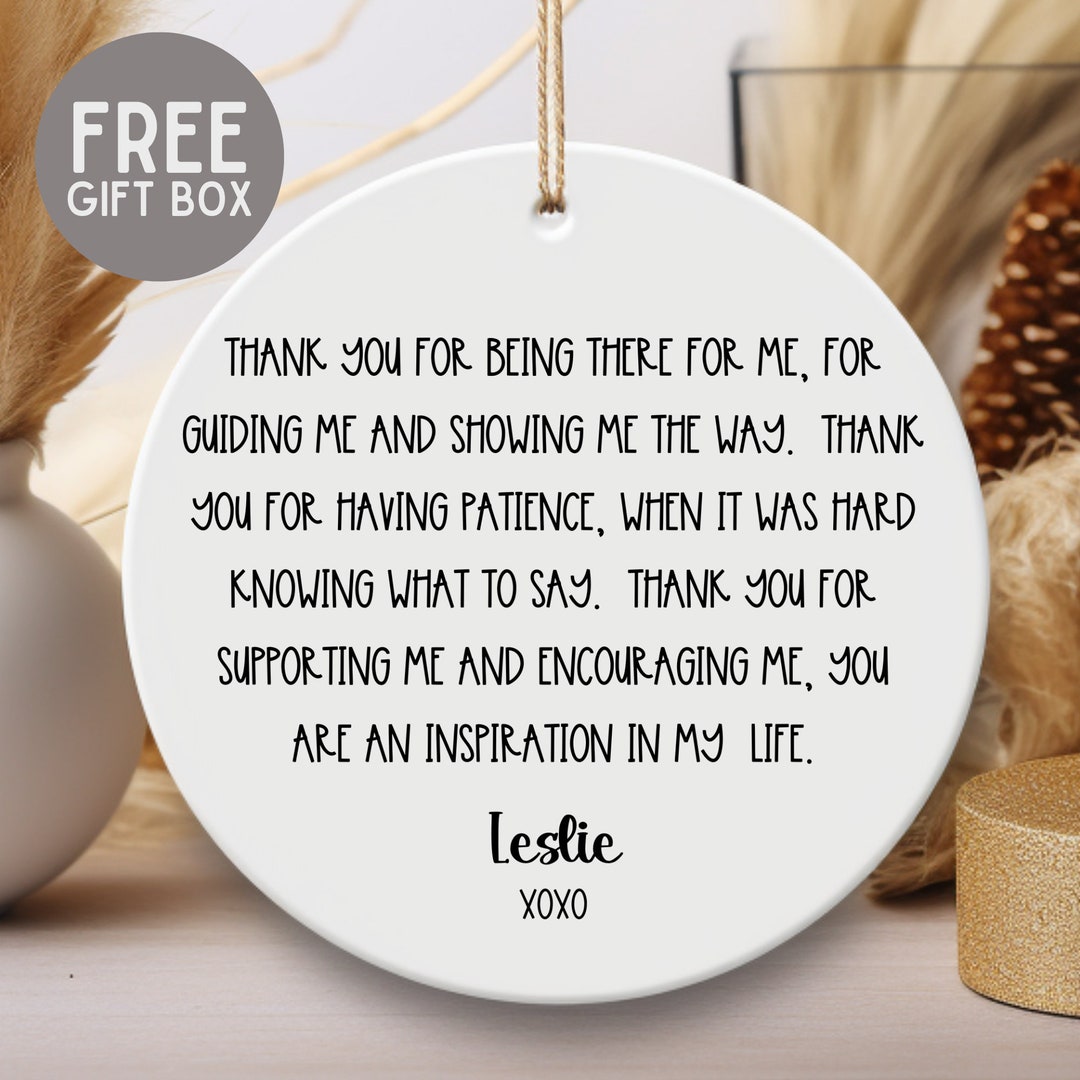 Personalized Thank You Ornament, Custom Sentiment Gift, Unique Thankyou ...