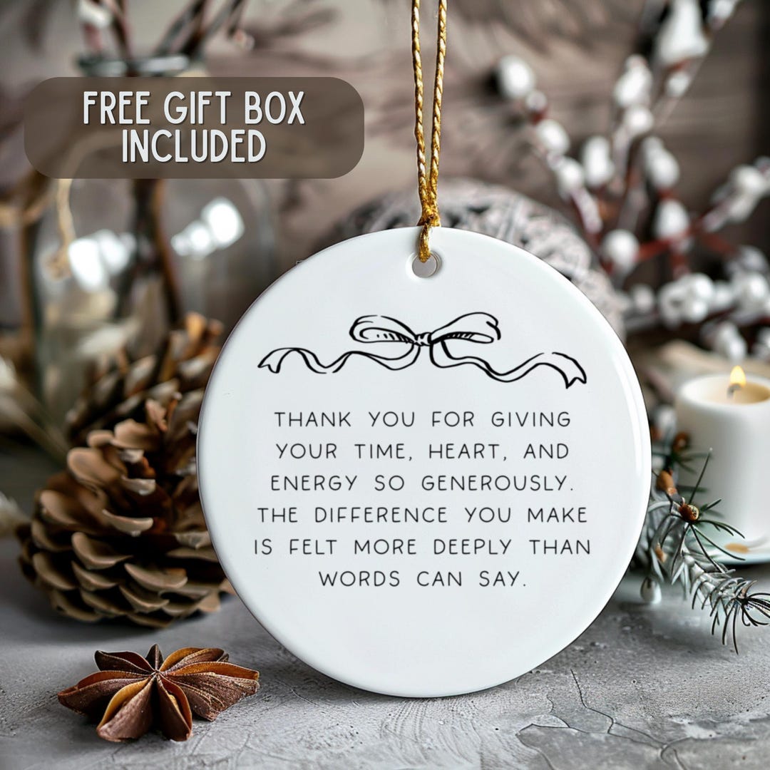 Thank You Ornament | Appreciation Gift With Gift Box - Etsy