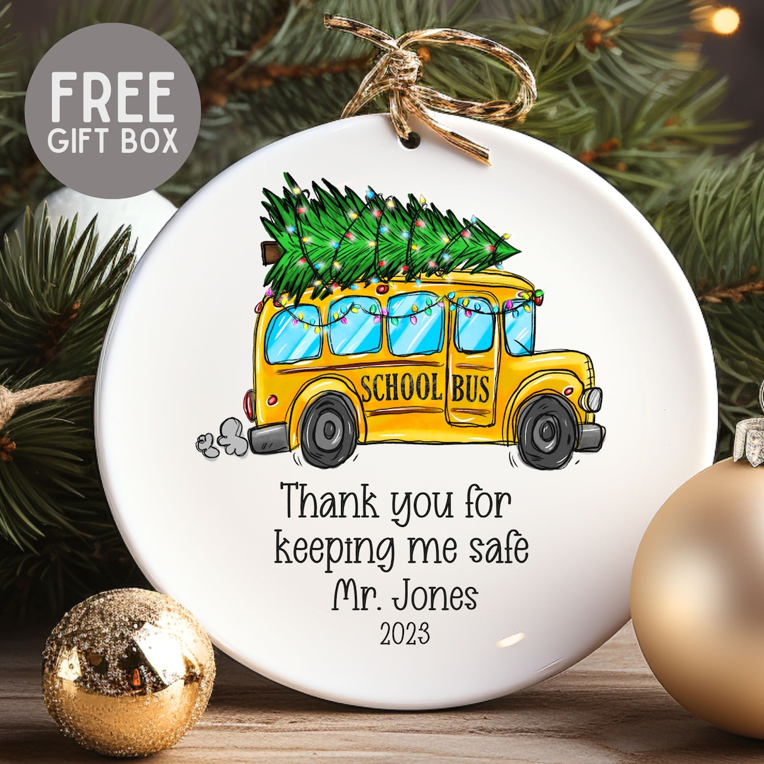 Personalized Gift for Bus Driver, Custom School Bus Driver Ornament ...