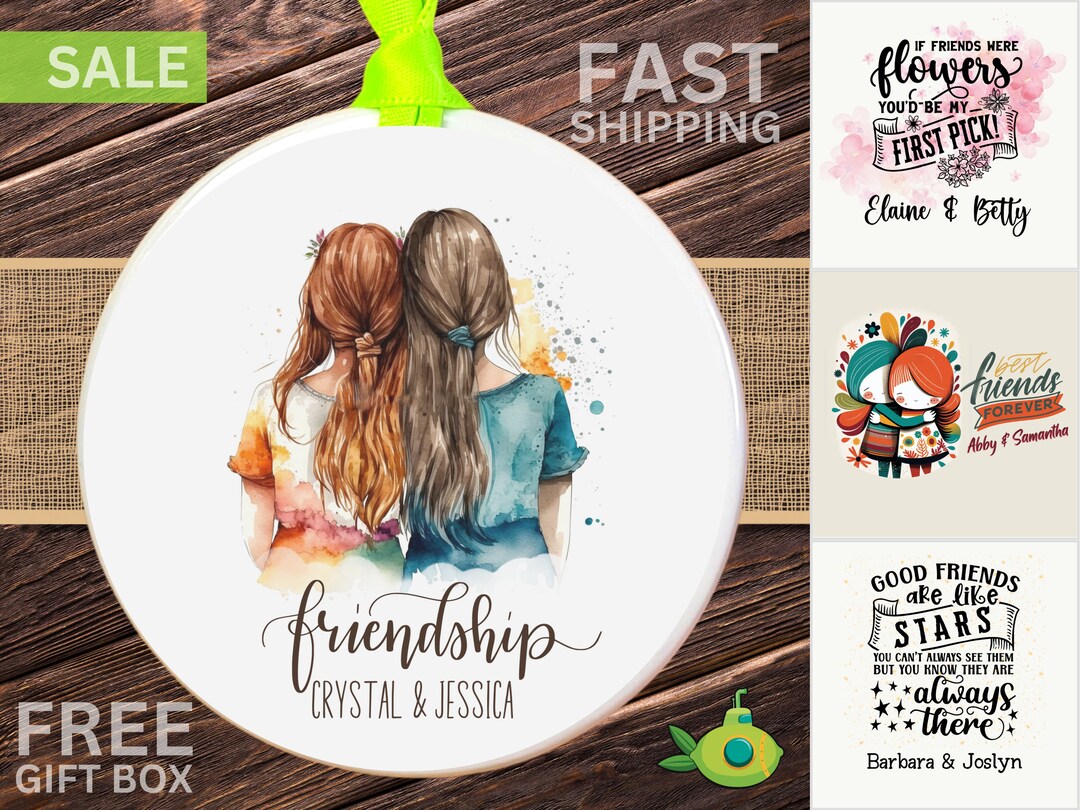 Personalized Friendship Ornament, Best Friend Keepsake, Christmas Gift ...