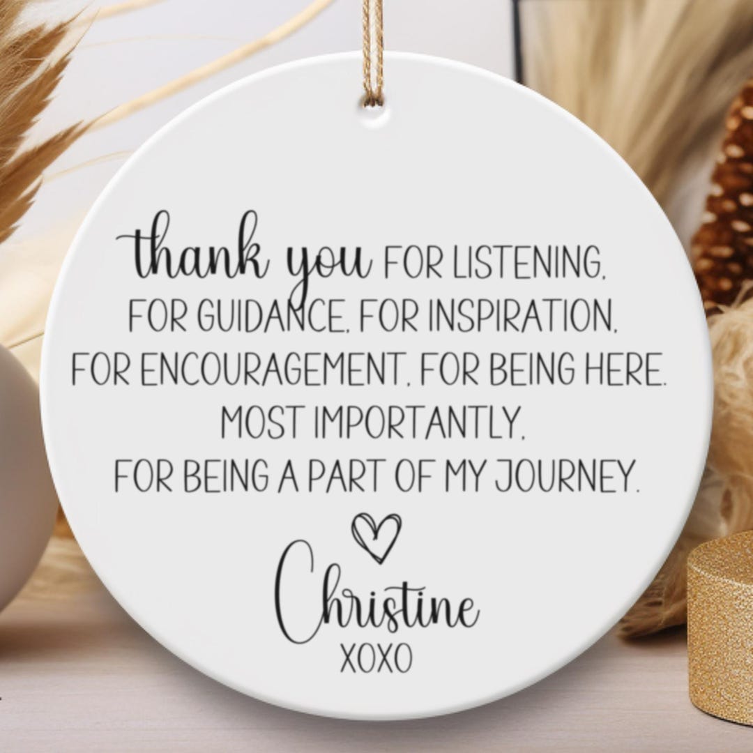 Personalized Thank You Ornament, Custom Appreciation Gift, Unique ...