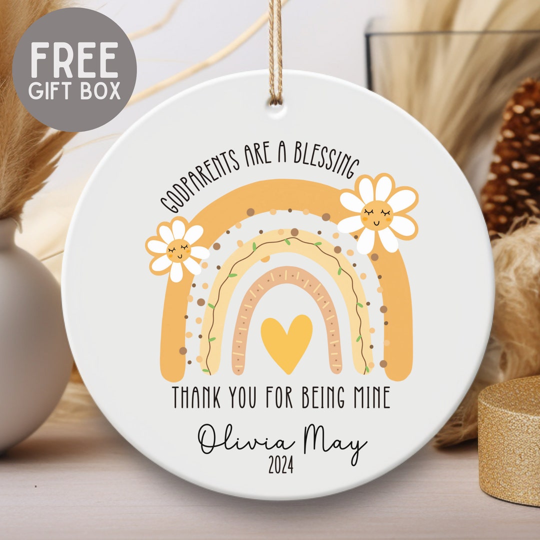 Godparents Ornament Godmother Gift Godparent Proposal Godmother ...