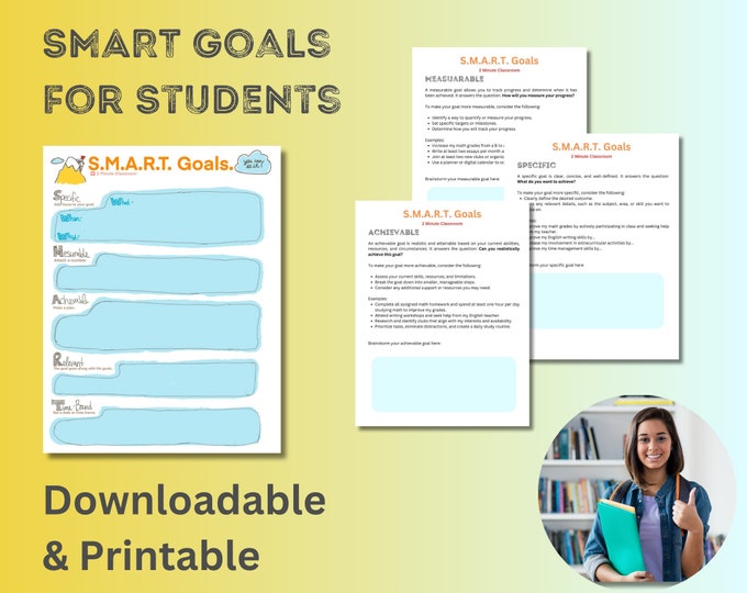 SMART Goal Setting for Students | Step-by-step Guide With Examples - Etsy