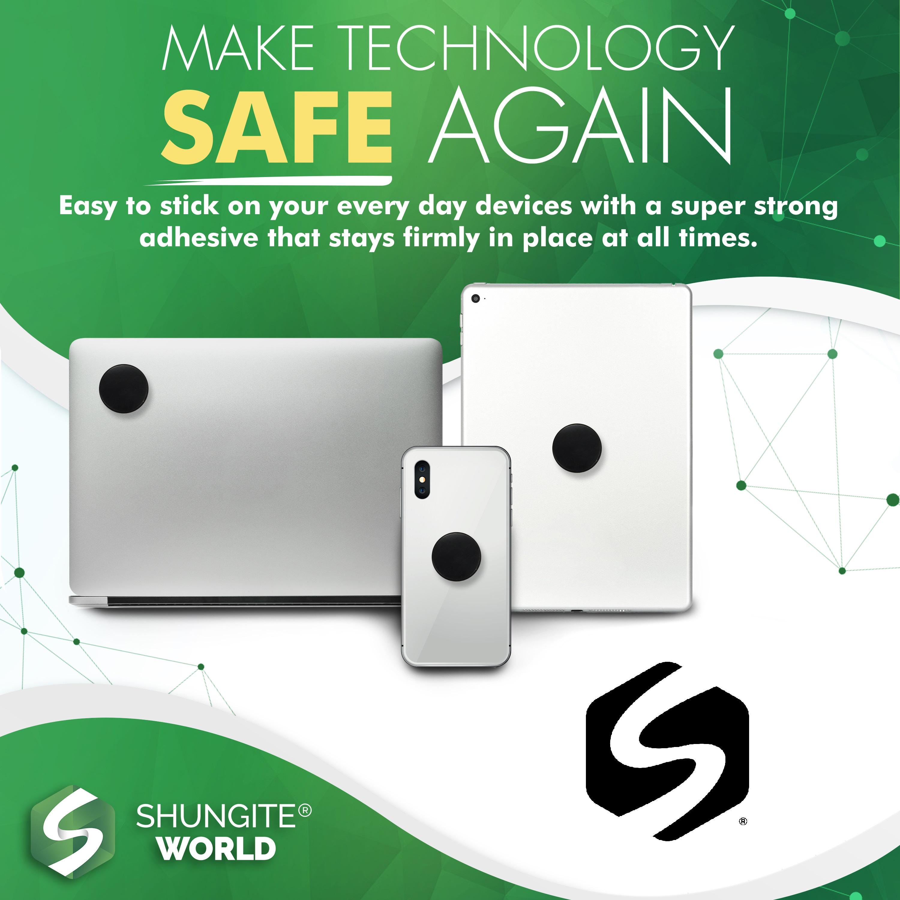 3 Pcs Authentic Shungite Stickers Set Genuine Healing Energy Stone ...