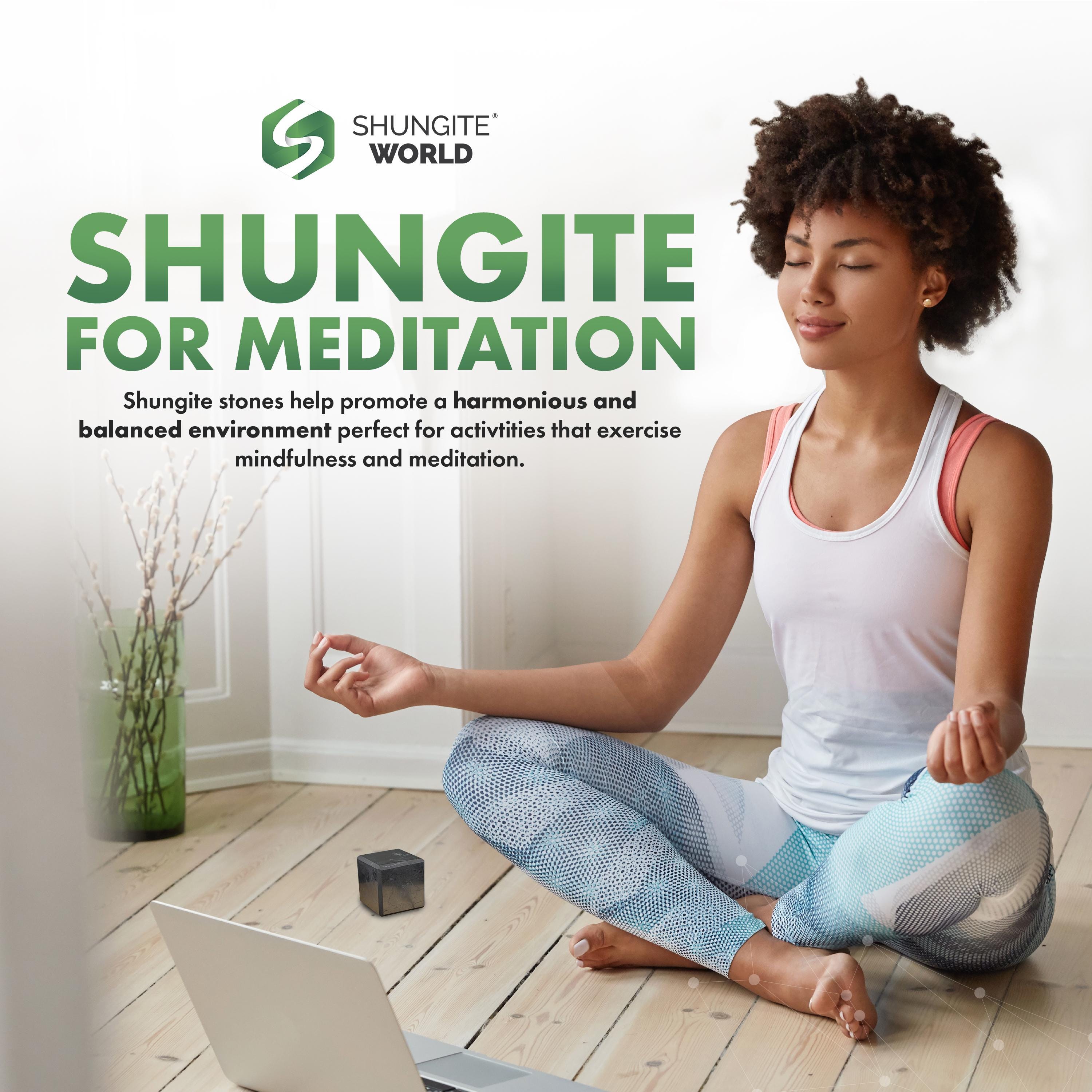 Authentic Shungite Cube EMF Protection Crystal Healing Energy Stone ...