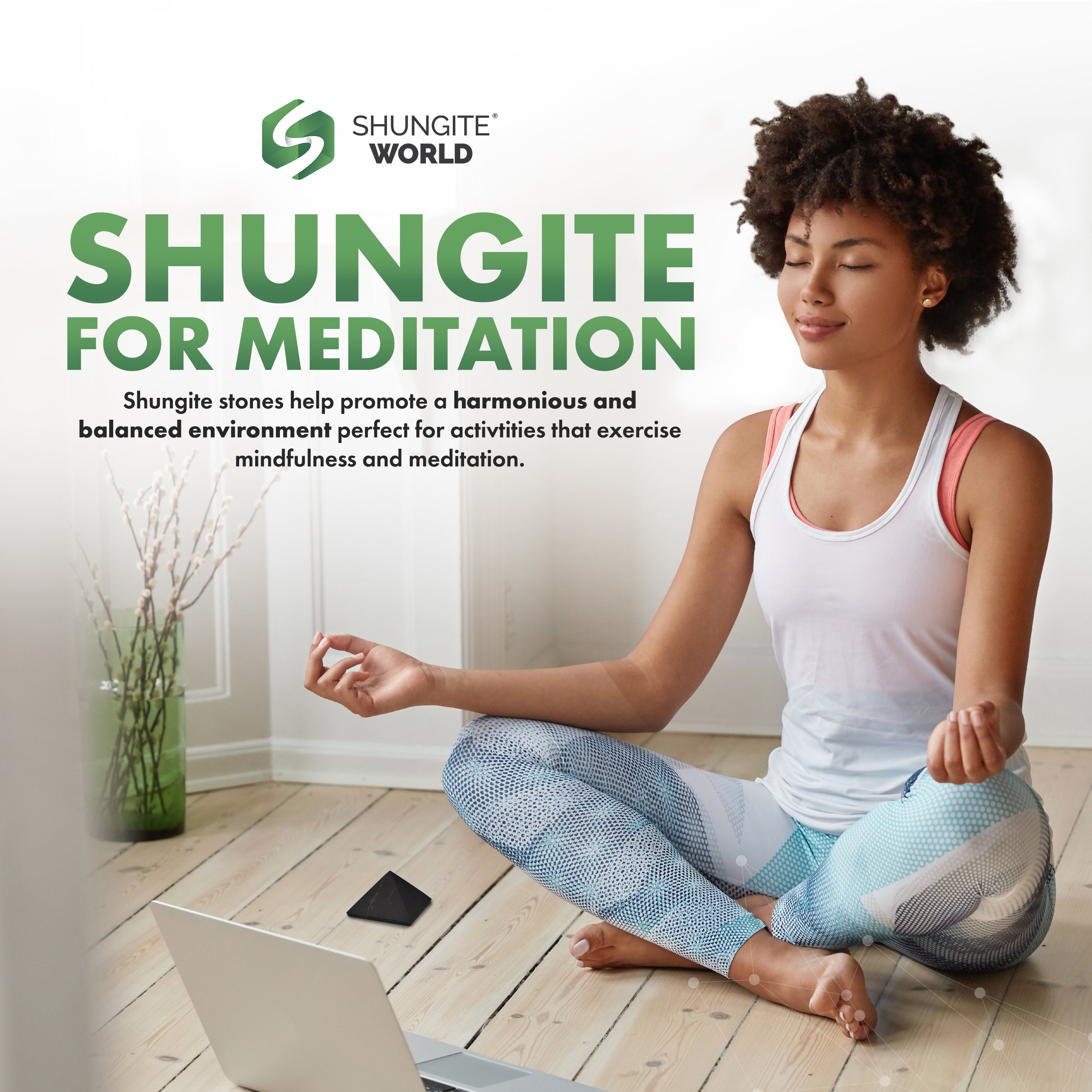 Authentic Shungite Pyramid EMF Protection Crystal Healing Energy Stone ...