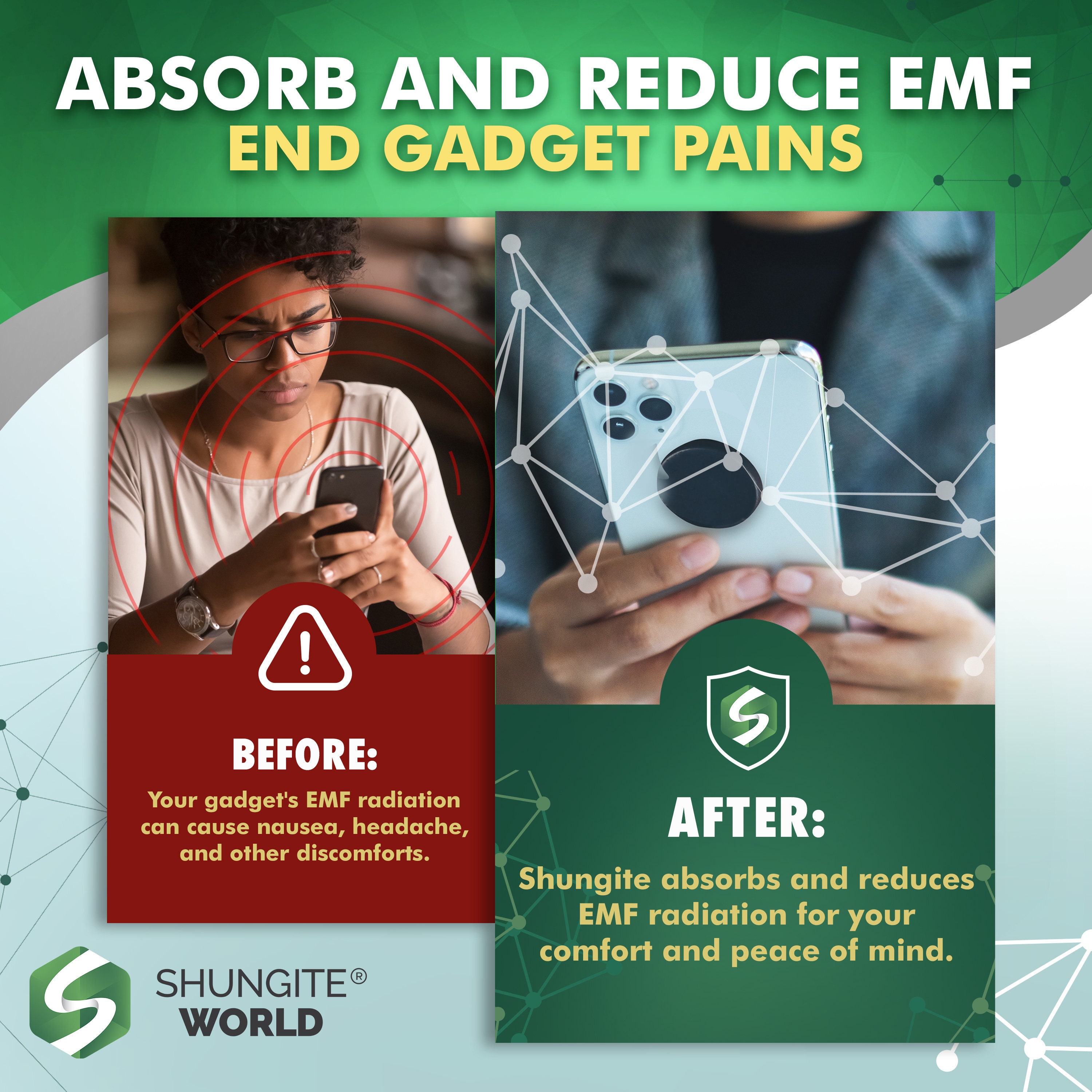 Shungite EMF Protection Cell Phone Sticker Anti EMF Stickers for Phone ...