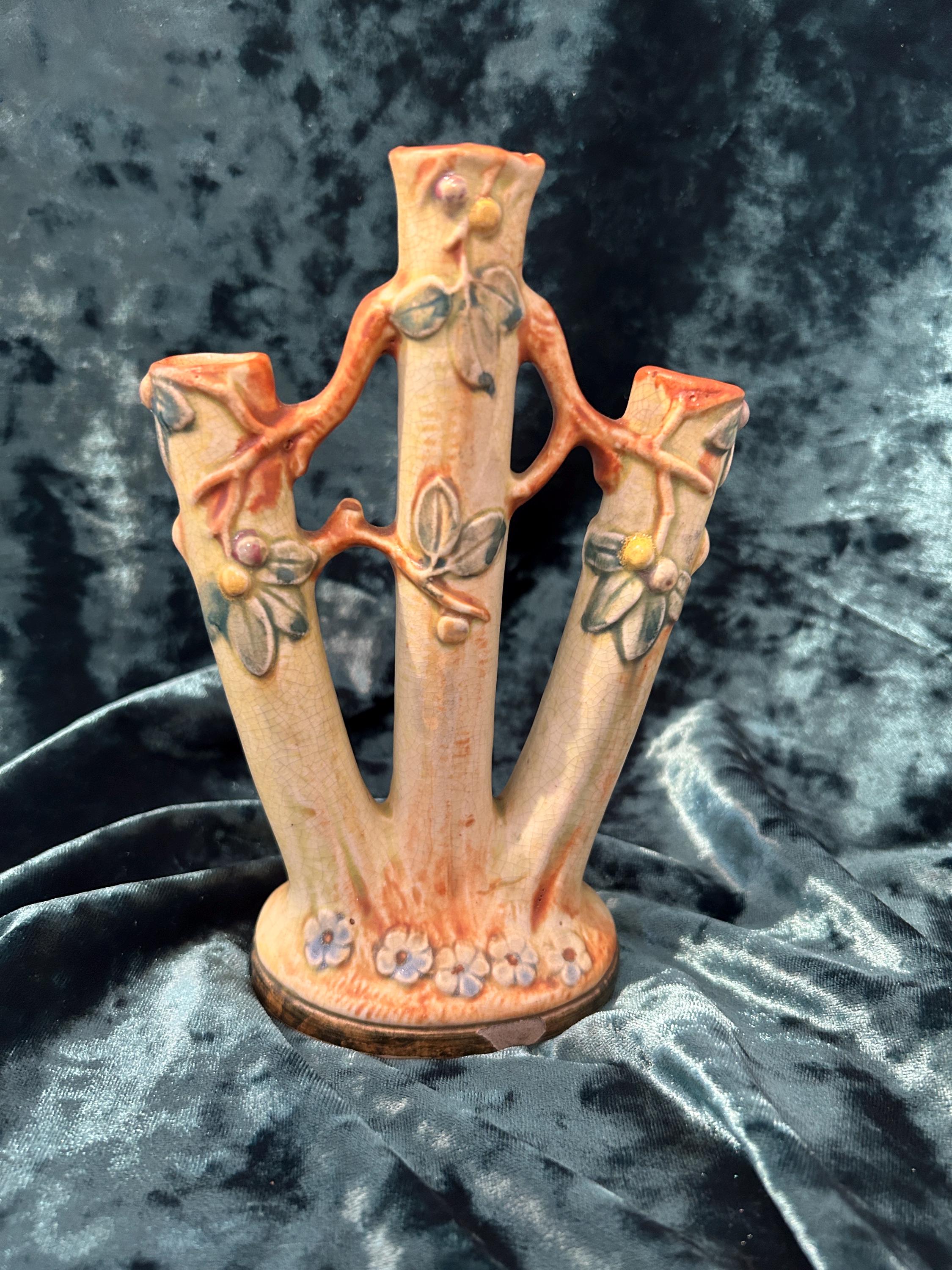 Antique Weller Pottery 3 Finger Tree Trunk Vase- From 1930’s - Etsy