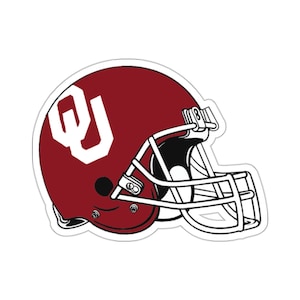 Oklahoma Sooners Helmet Vinyl Sticker Durable Kiss-cut Decal for ...