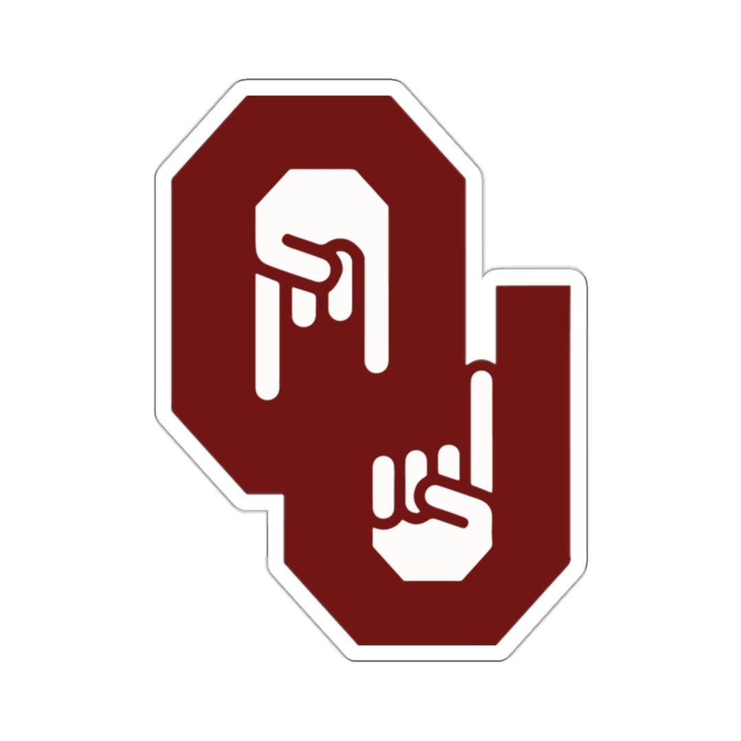 OU Sooners Kiss-cut Stickers - Horns Down Number One Vinyl Sticker for ...