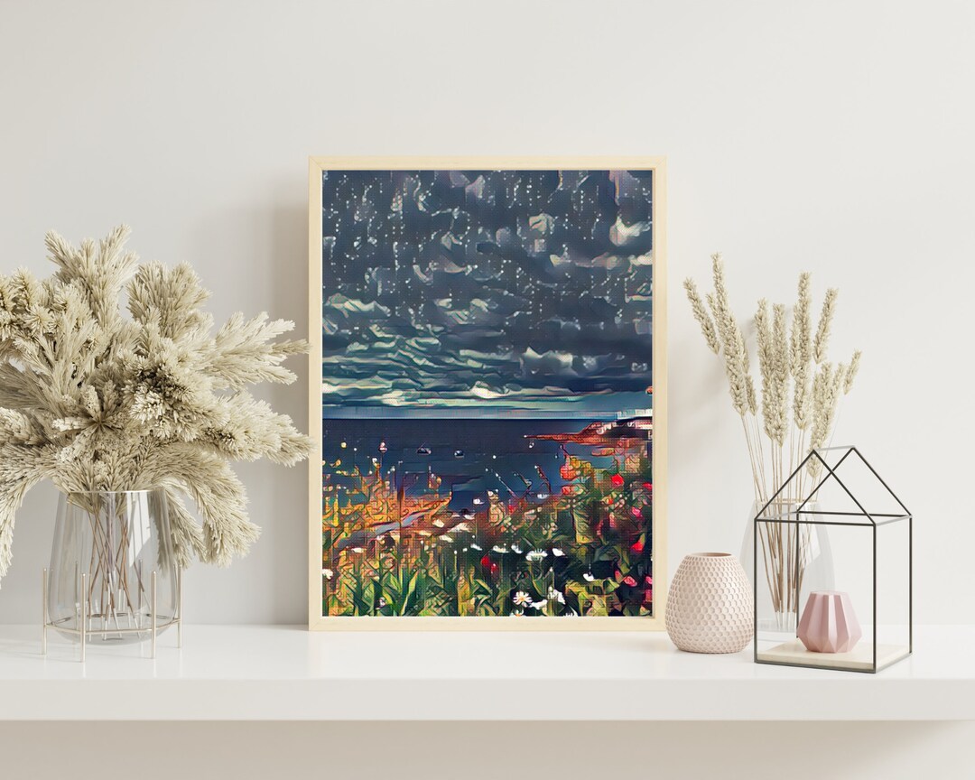Cornish Seascape Digital Painting, Printable Digital Download, Cornish ...