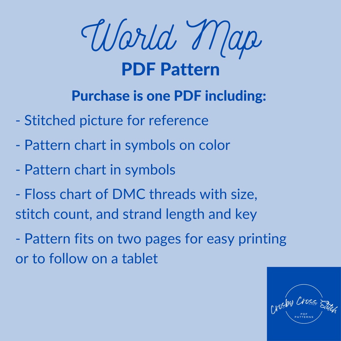 World Map Cross Stitch Pattern Continents Outline Globe Geography - Etsy