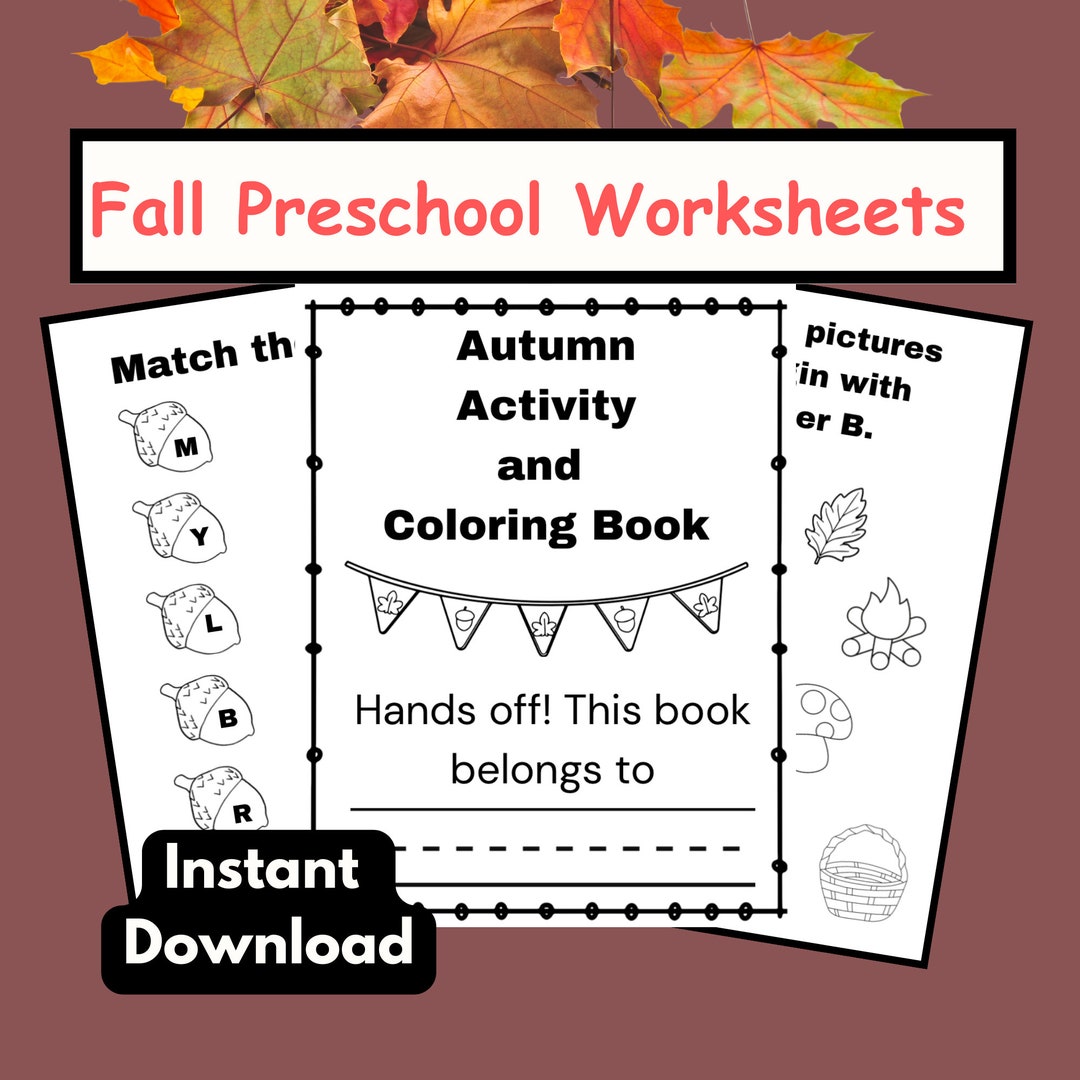 Printable Fall Activity Pages | Autumn Coloring Book | Homeschool Fall ...