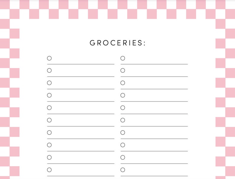 Grocery List Printable - Etsy