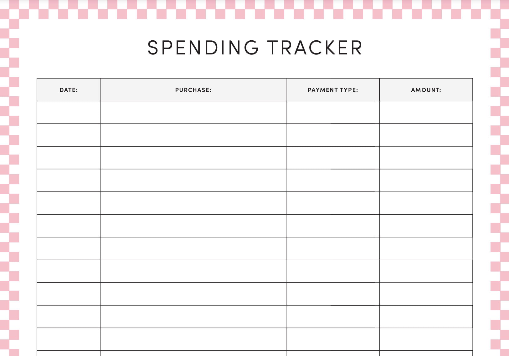 Spending Tracker Printable - Etsy