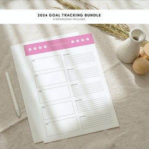 2025 Goal Tracking Bundle, 2025 New Year's Resolutions Bundle, 2025 ...