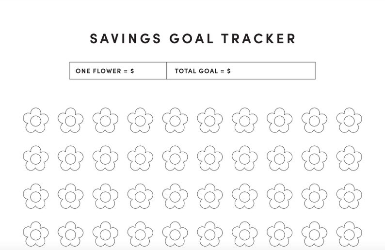 Savings Goal Tracker - Etsy