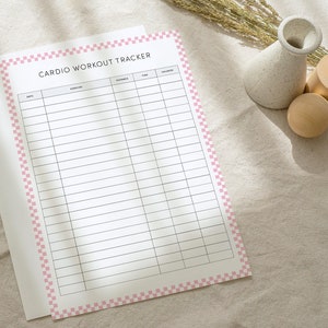 Cardio Workout Tracker Printable - Etsy