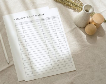 Cardio Workout Tracker, Fitness Planner, Runner's Journal, Work Out Log ...