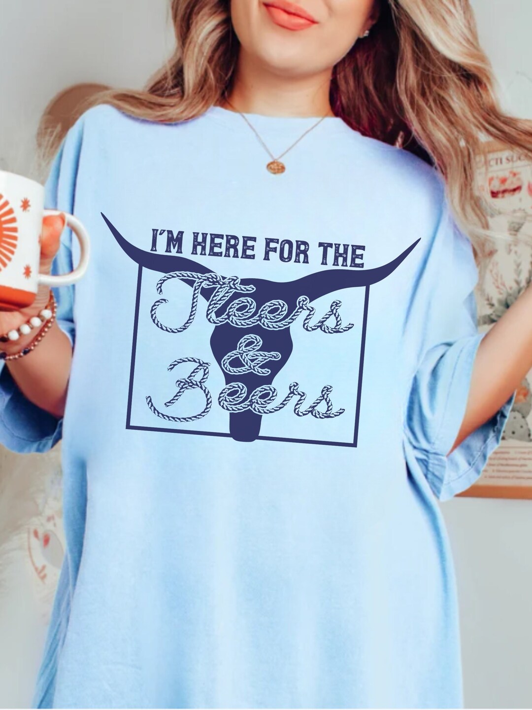 I'm Here for the Steers and Beers Comfort Colors Shirt, Comfort Colors ...