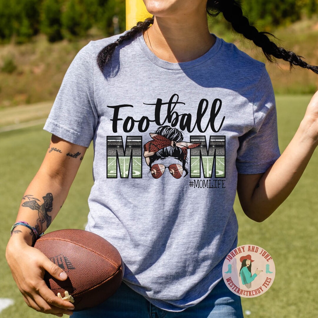 Football Mom Shirt, Messy Bun Mom Shirt, Gameday Shirt, Saturday ...