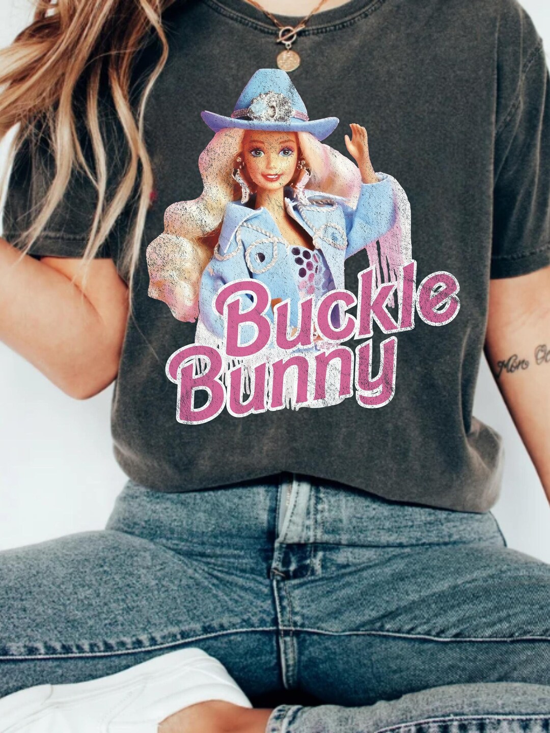 Buckle Bunny Cowgirl Comfort Colors Shirt - Western Rodeo Tee - Etsy