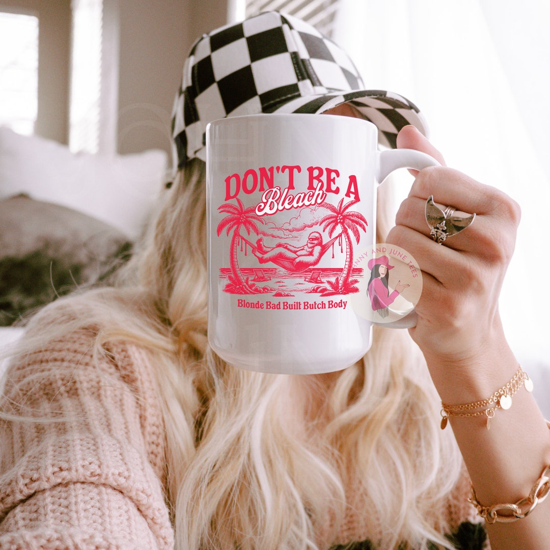 Bleach Blonde Bad Built Butch Body MTG Crockett Y2K Meme Mug, Summer ...