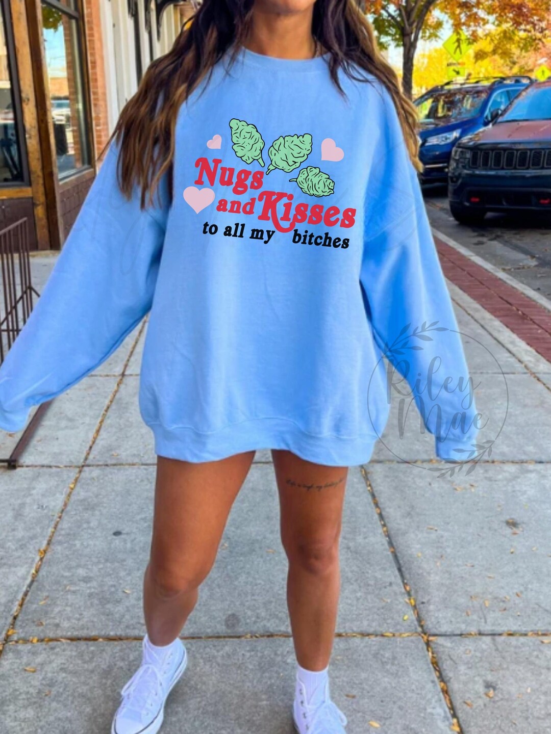 Nugs and Kisses to All My Bitches, Weed Shirt, 420 Shirt, Weed Valentines Shirt, Stoner Girl ...