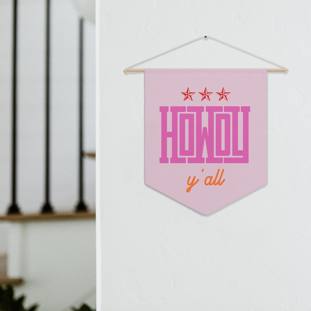 Howdy Yall Pennant, Welcome Pennant Sign, Coastal Cowgirl, Western Wall ...
